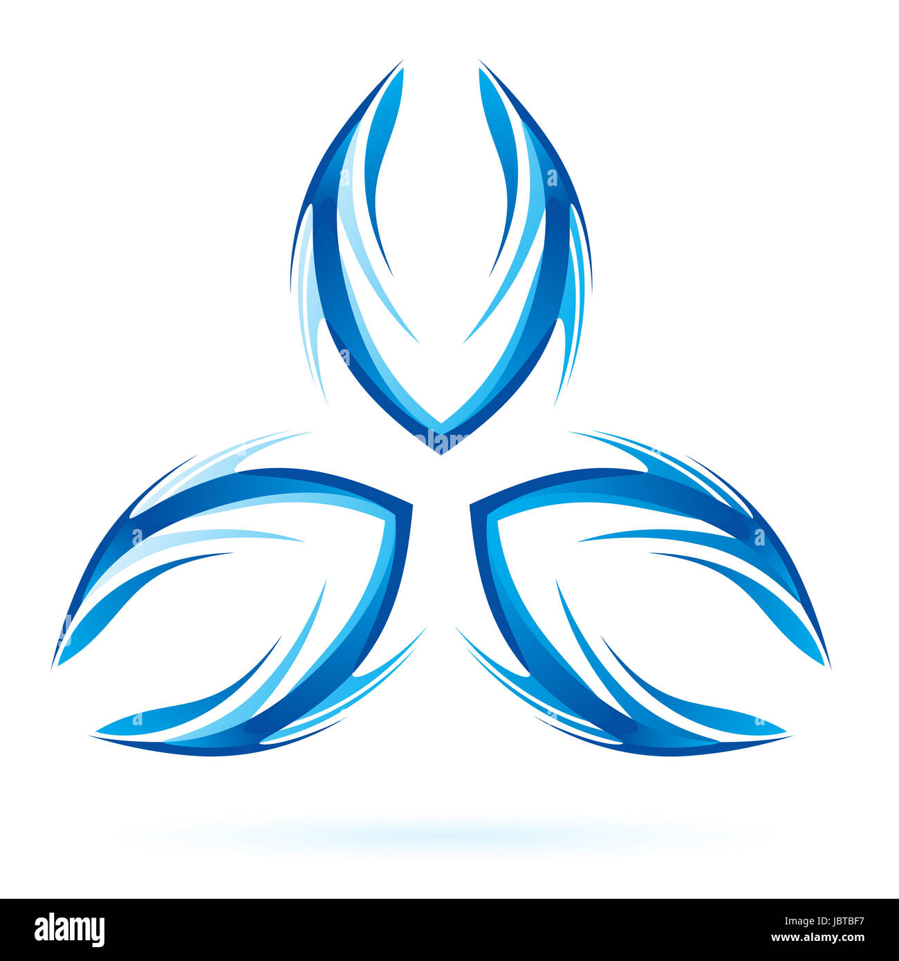 Graphic branched blue element on white background Stock Photo - Alamy