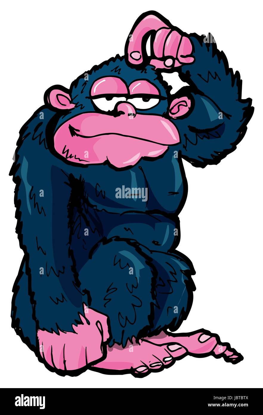 Gorilla scratching head hi-res stock photography and images - Alamy