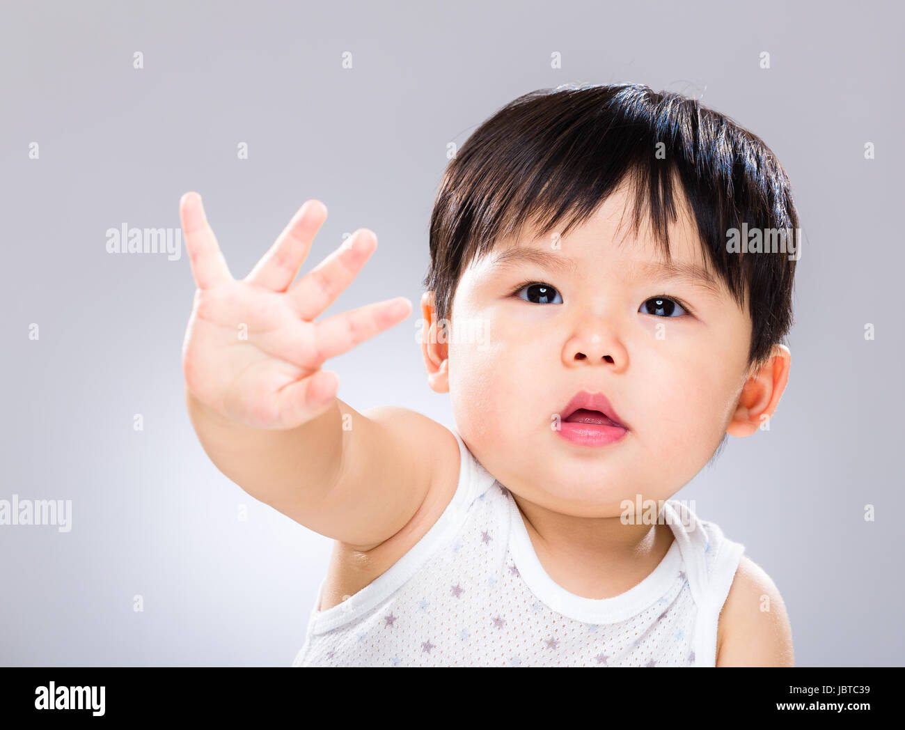 Baby boy say no Stock Photo - Alamy