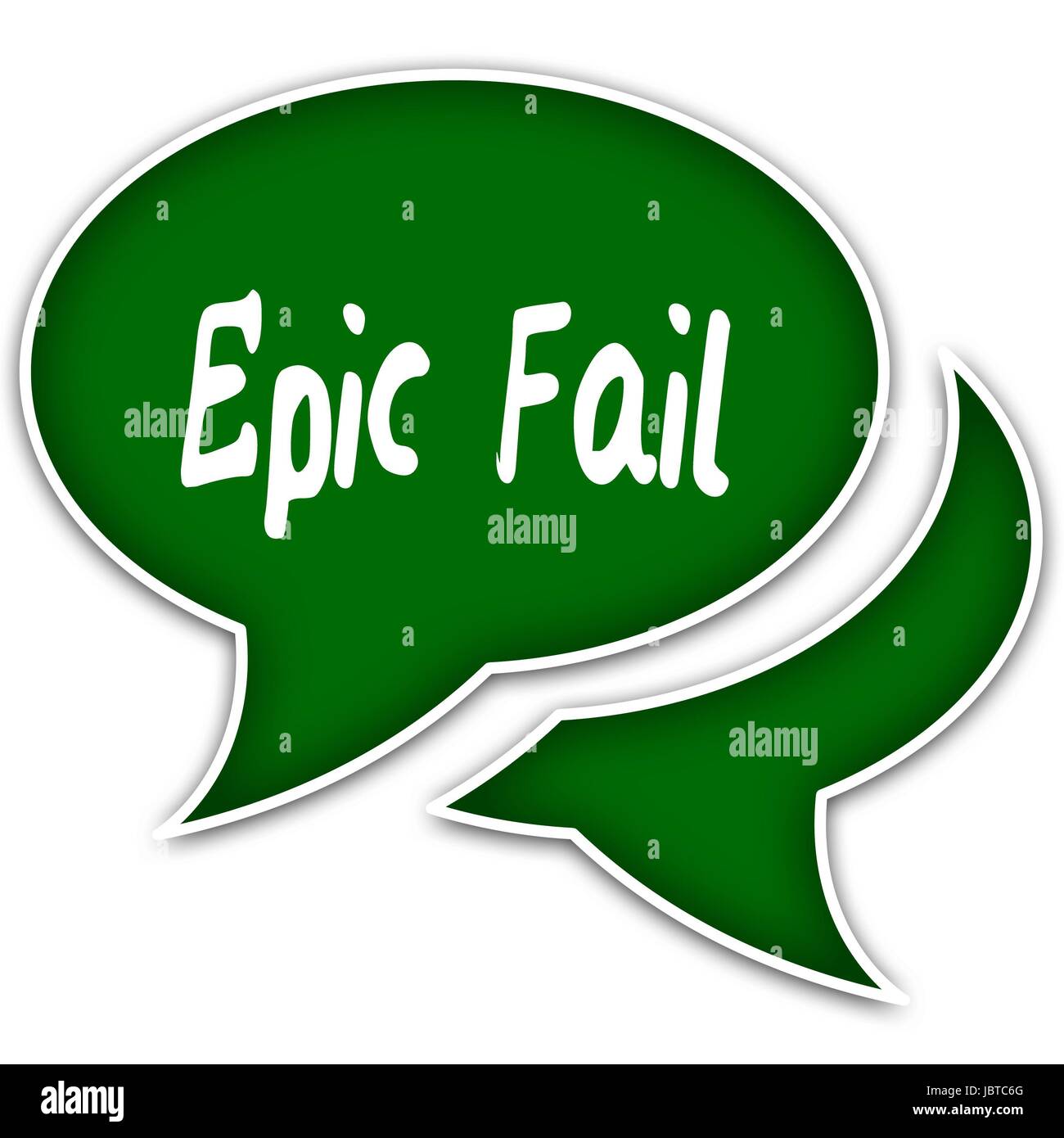 Green speech balloons with EPIC FAIL text message. Illustration Stock ...