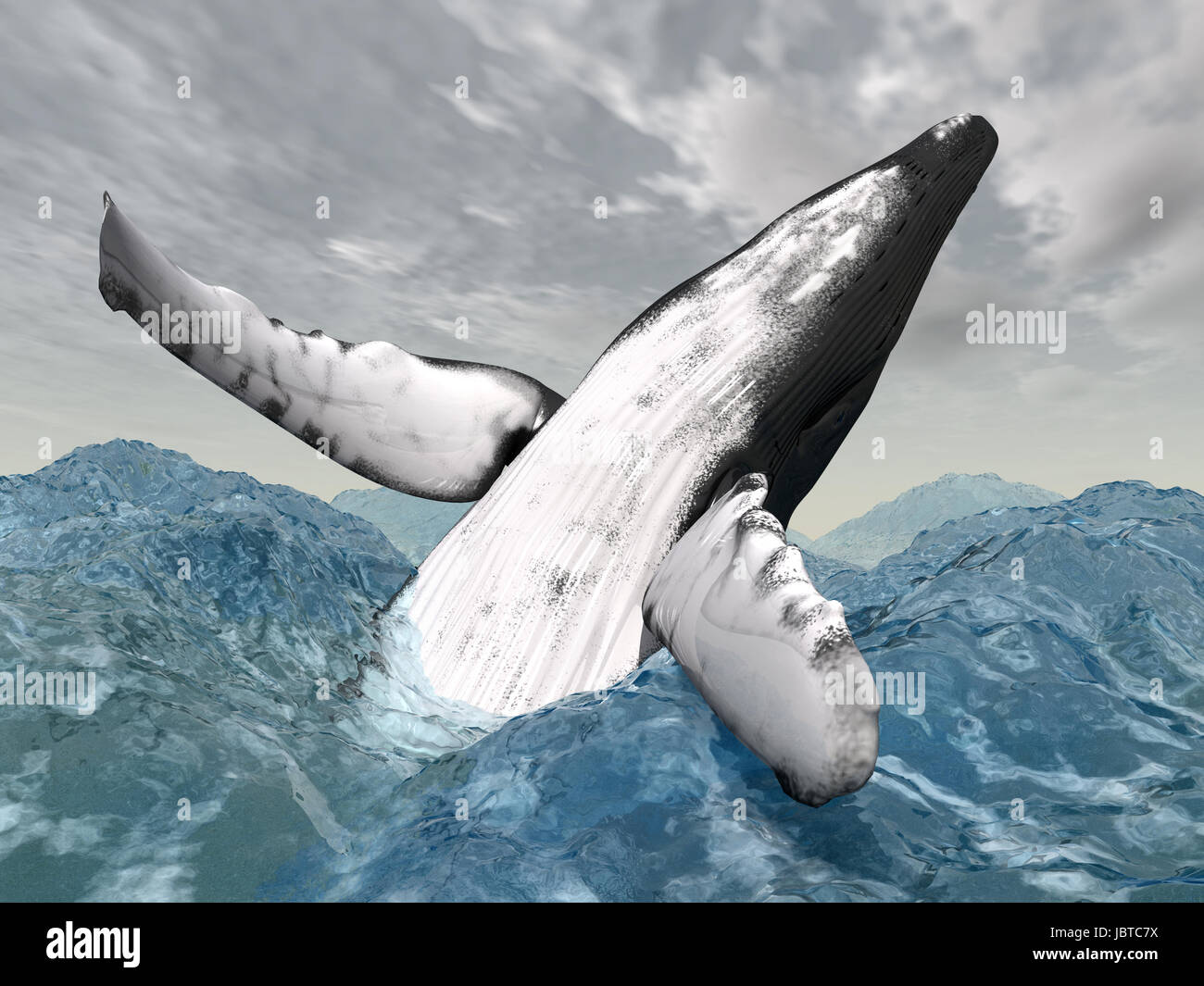 jumping humpback whale Stock Photo - Alamy