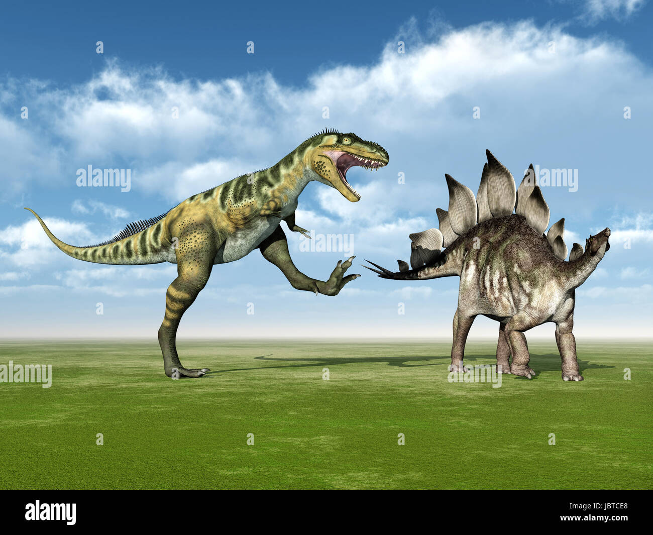 bistahieversor and stegosaurus Stock Photo - Alamy