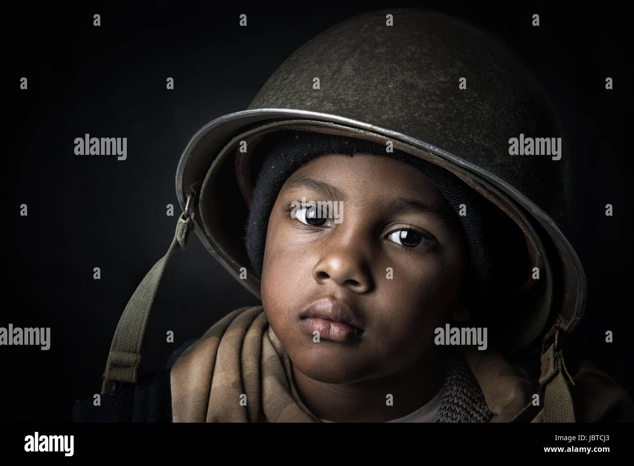 Young boy soldier portrait Stock Photo - Alamy