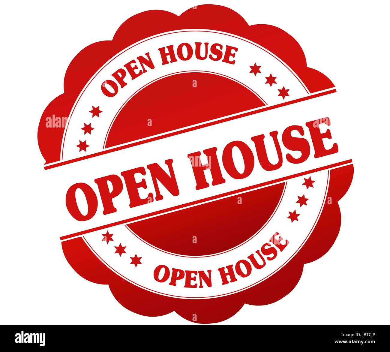 OPEN HOUSE red round rubber stamp. Illustration graphic concept Stock ...