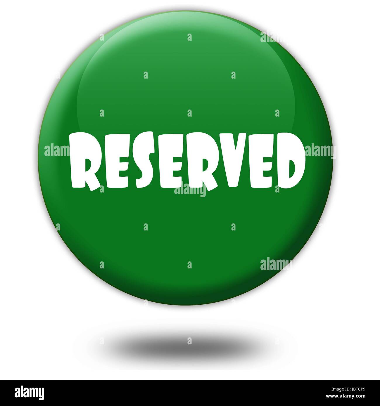 RESERVED on green 3d button. Illustration graphic design concept image ...