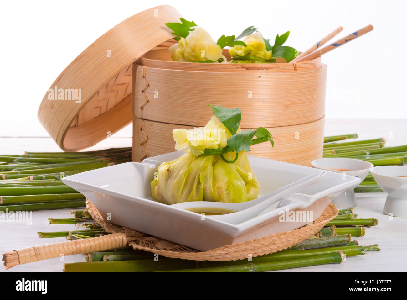 cabbage with rice bags Stock Photo - Alamy