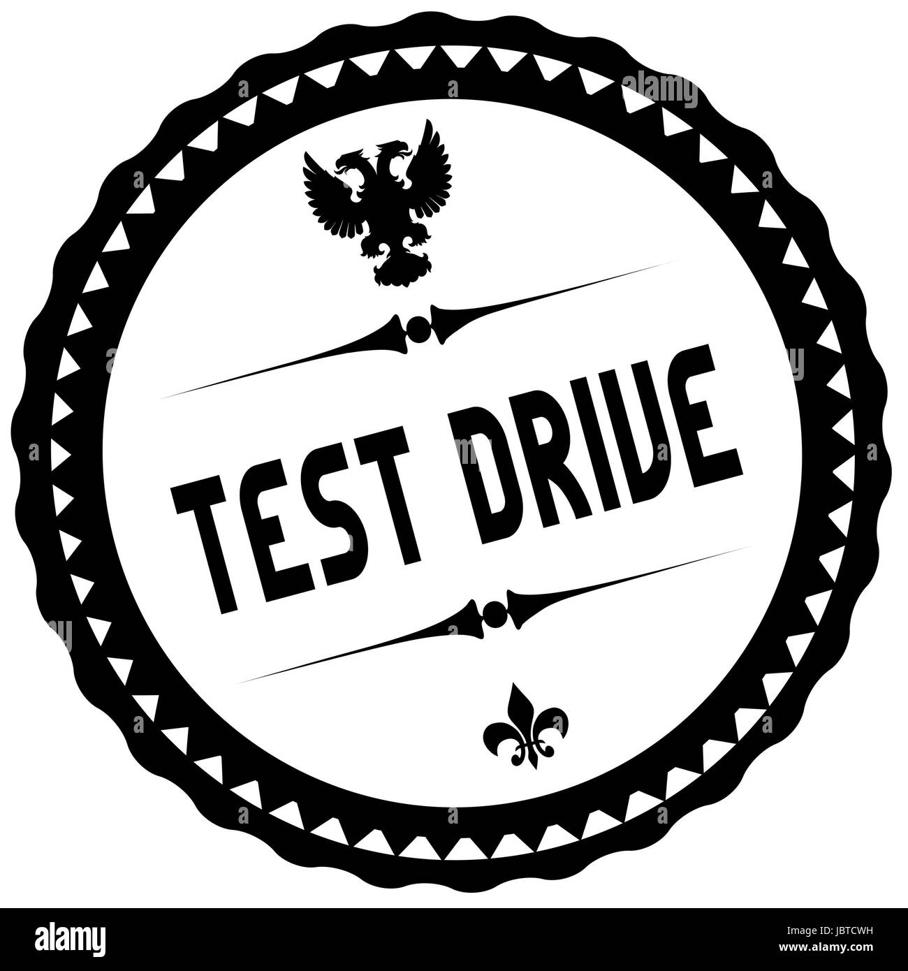 TEST DRIVE black stamp. Illustration graphic concept image Stock Photo ...