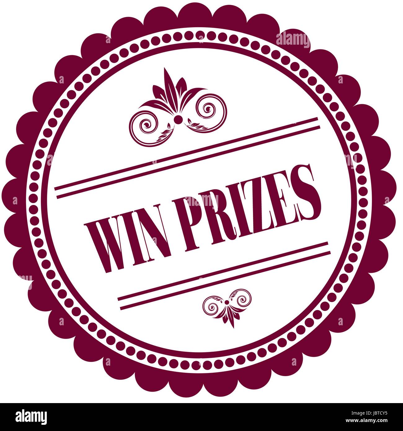 Purple stamp with WIN PRIZES . Illustration image concept Stock Photo ...
