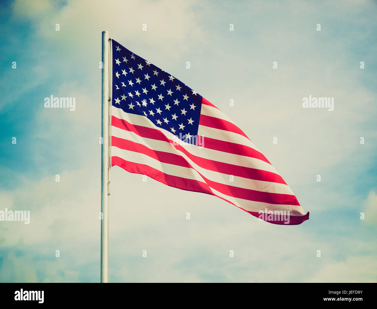 Vintage retro looking Flag of the USA (United States of America Stock ...