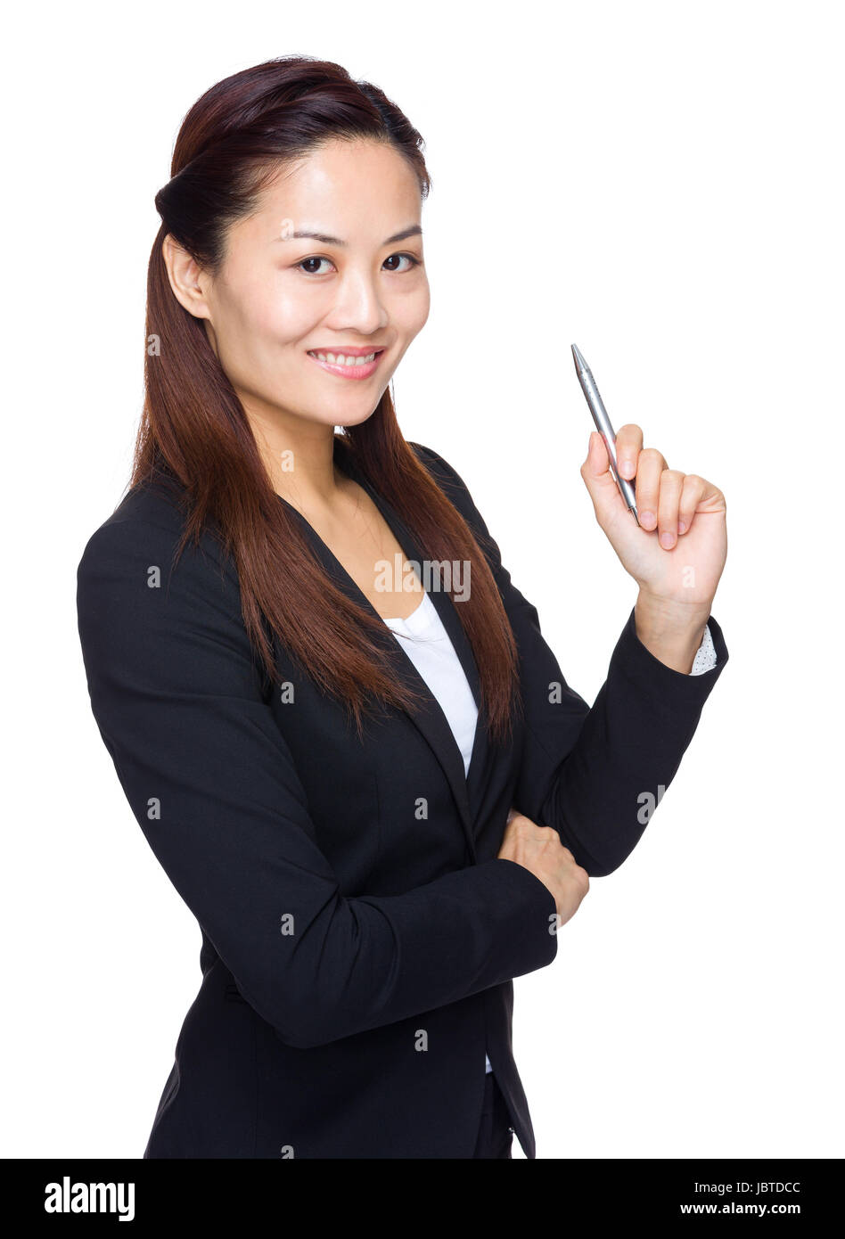 Asian business woman got idea Stock Photo - Alamy