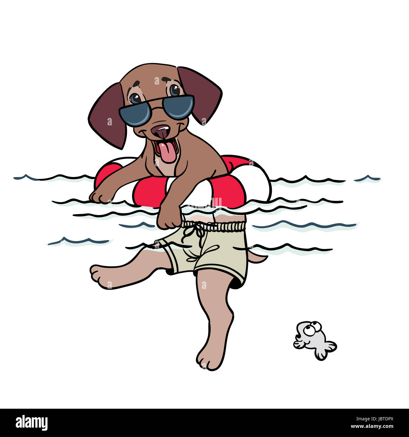 Puppy dog time, pet, vector , illustration Stock Photo - Alamy