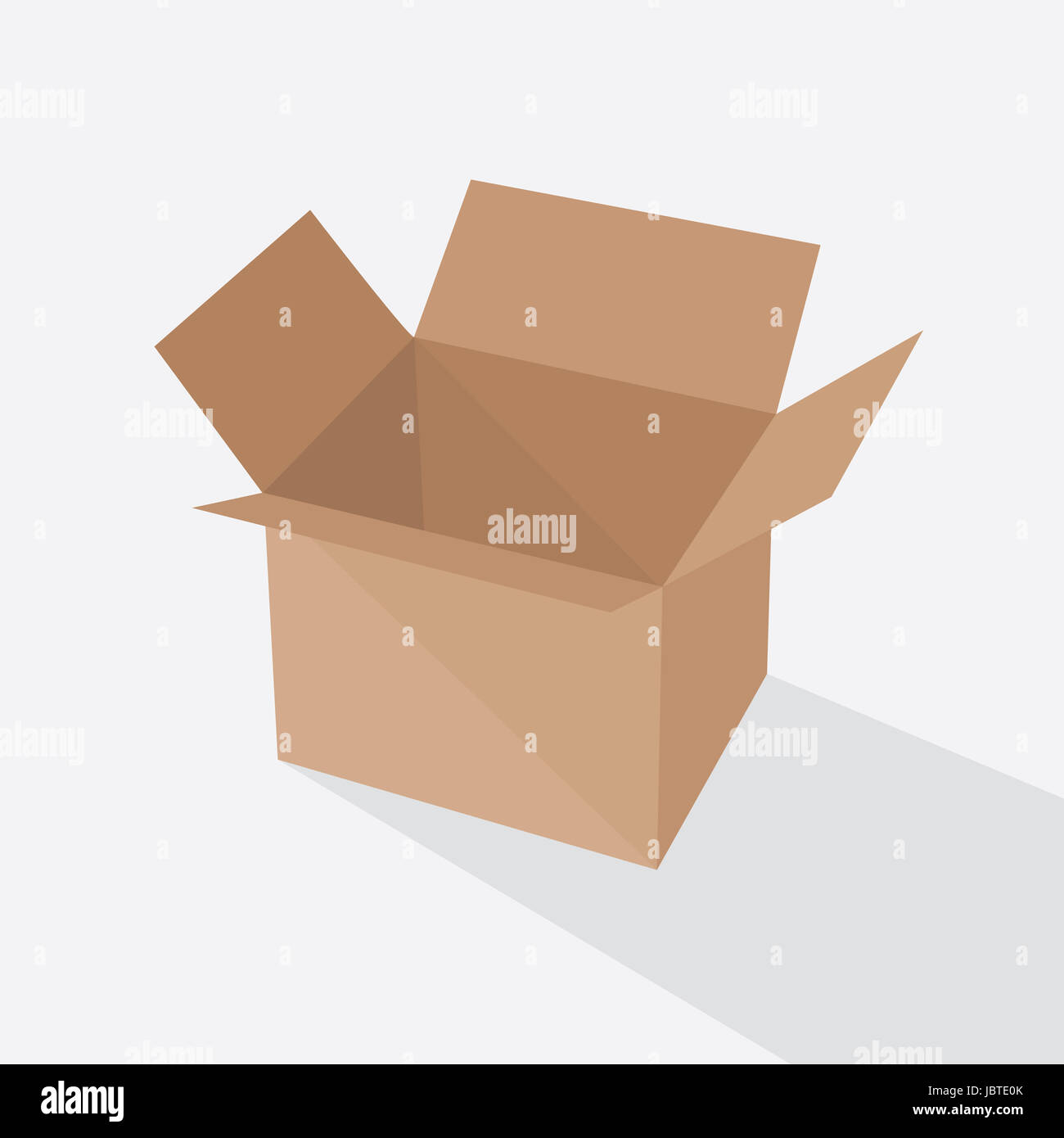 Recycle brown box packaging. vector illustration, pack Stock Photo - Alamy
