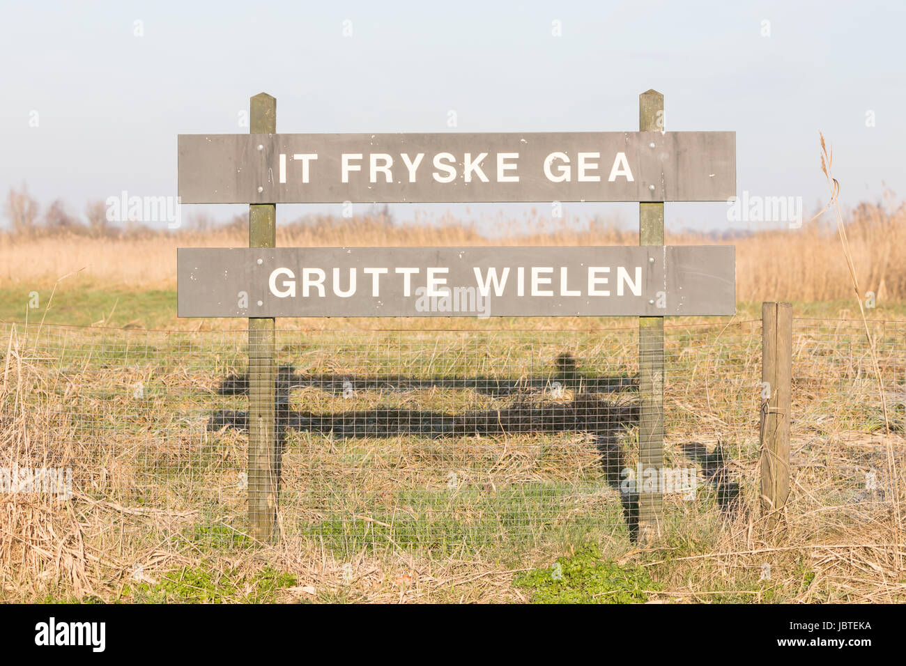 Netherlands wooden sign nature hi-res stock photography and images - Alamy