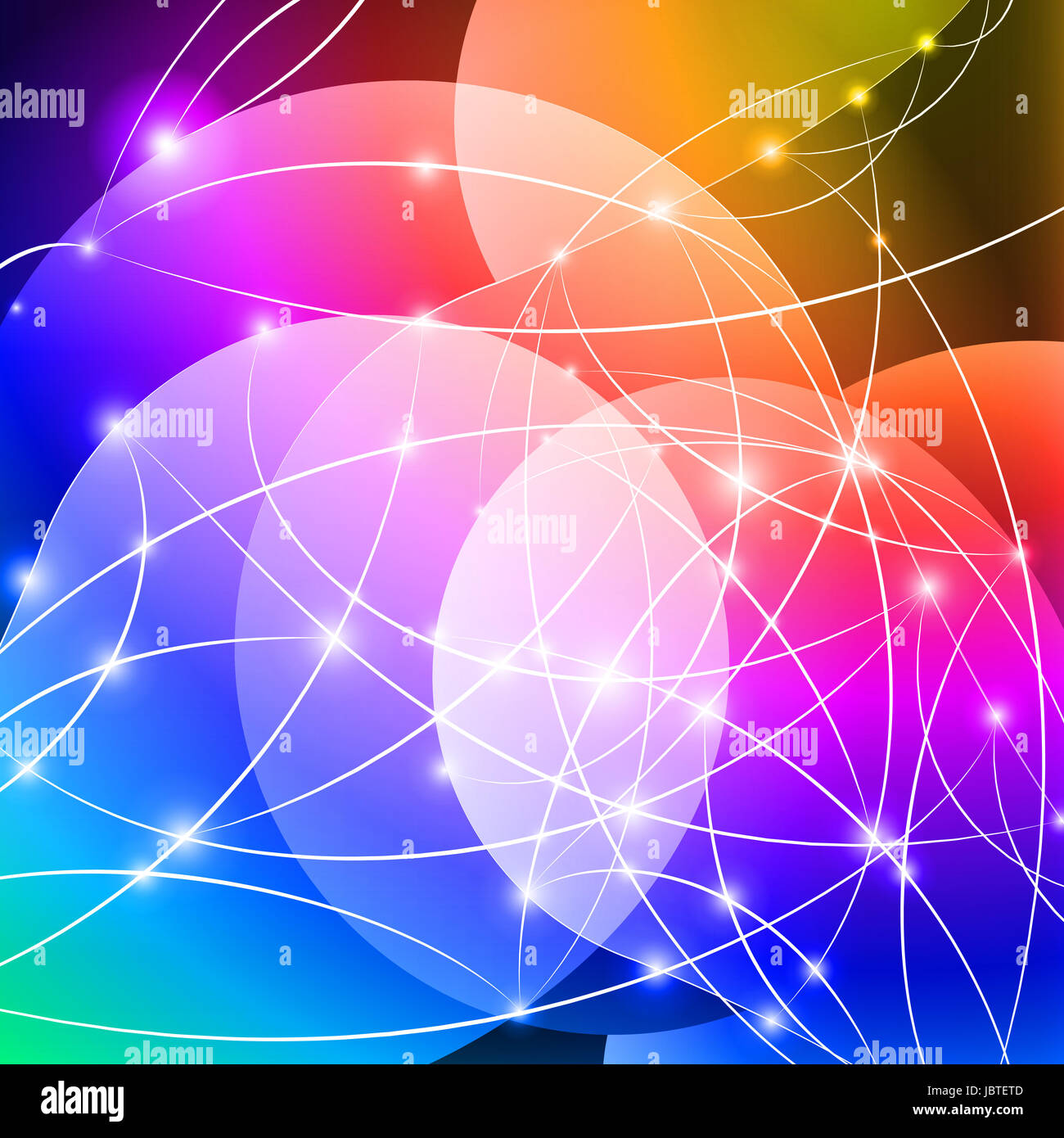 Multicolored Internet background with shiny network dots concept Stock ...