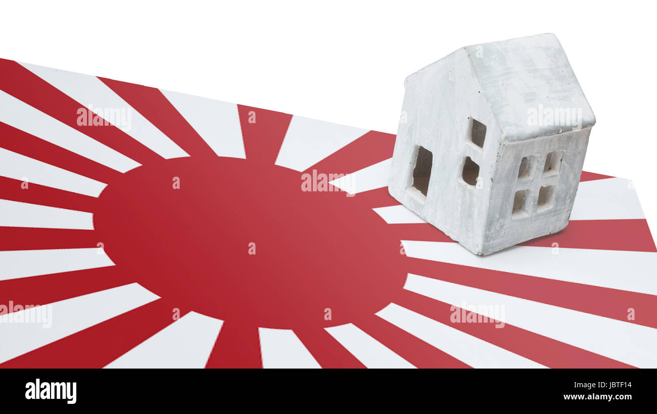 Small house on a flag - Living or migrating to Japan Stock Photo - Alamy