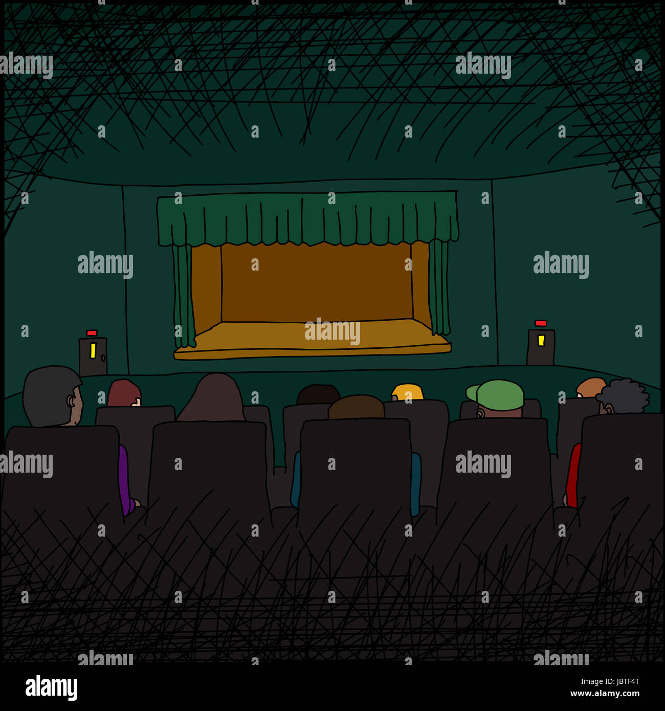 Theater Stage Cartoon Stock Photos & Theater Stage Cartoon Stock Images ...