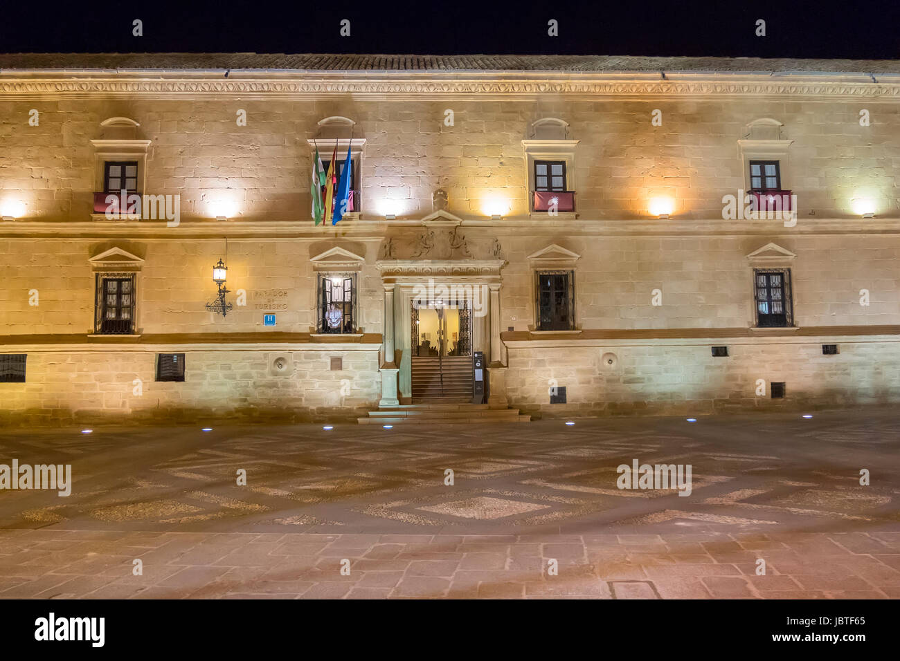 Parador hotel at night in Ubeda, Jaen, Spain Stock Photo - Alamy