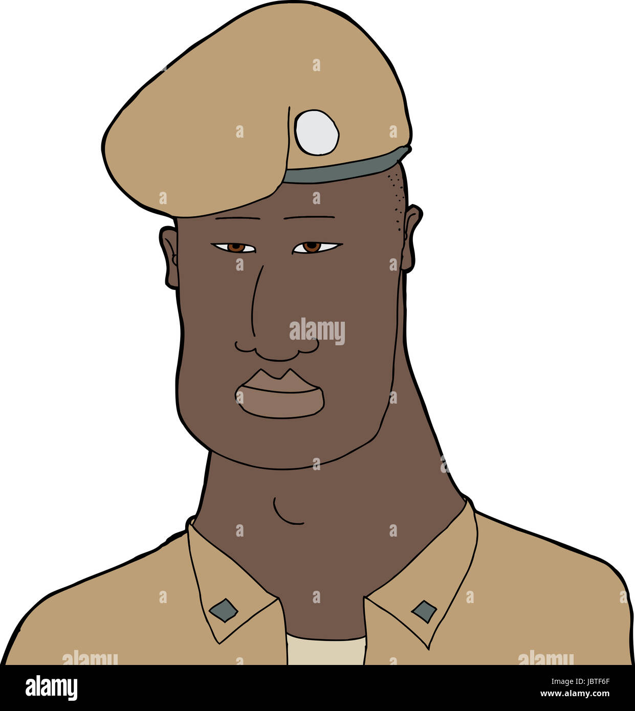 Handsome Black United States Army ranger cartoon Stock Photo - Alamy