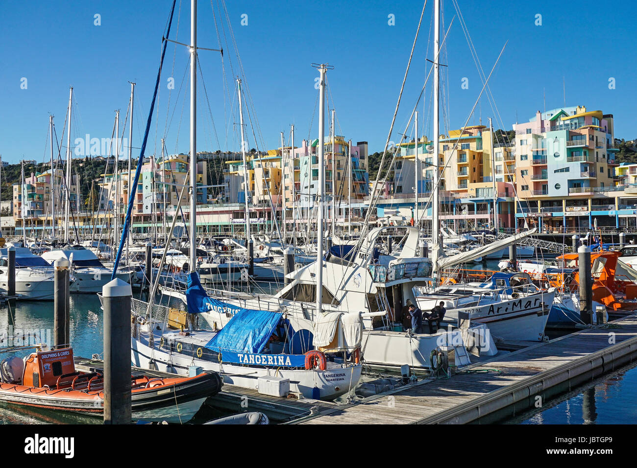 Europe, Portugal, harbour of Albufeira, boats, maritime, , Europa ...