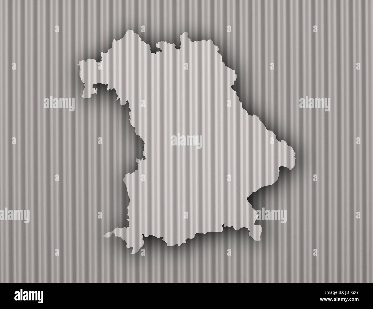 Map of Bavaria on corrugated iron Stock Photo - Alamy