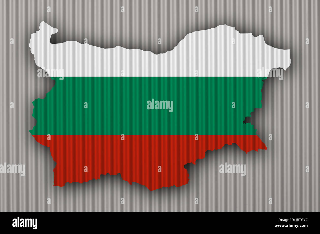 Textured map of Bulgaria in nice colors Stock Photo - Alamy