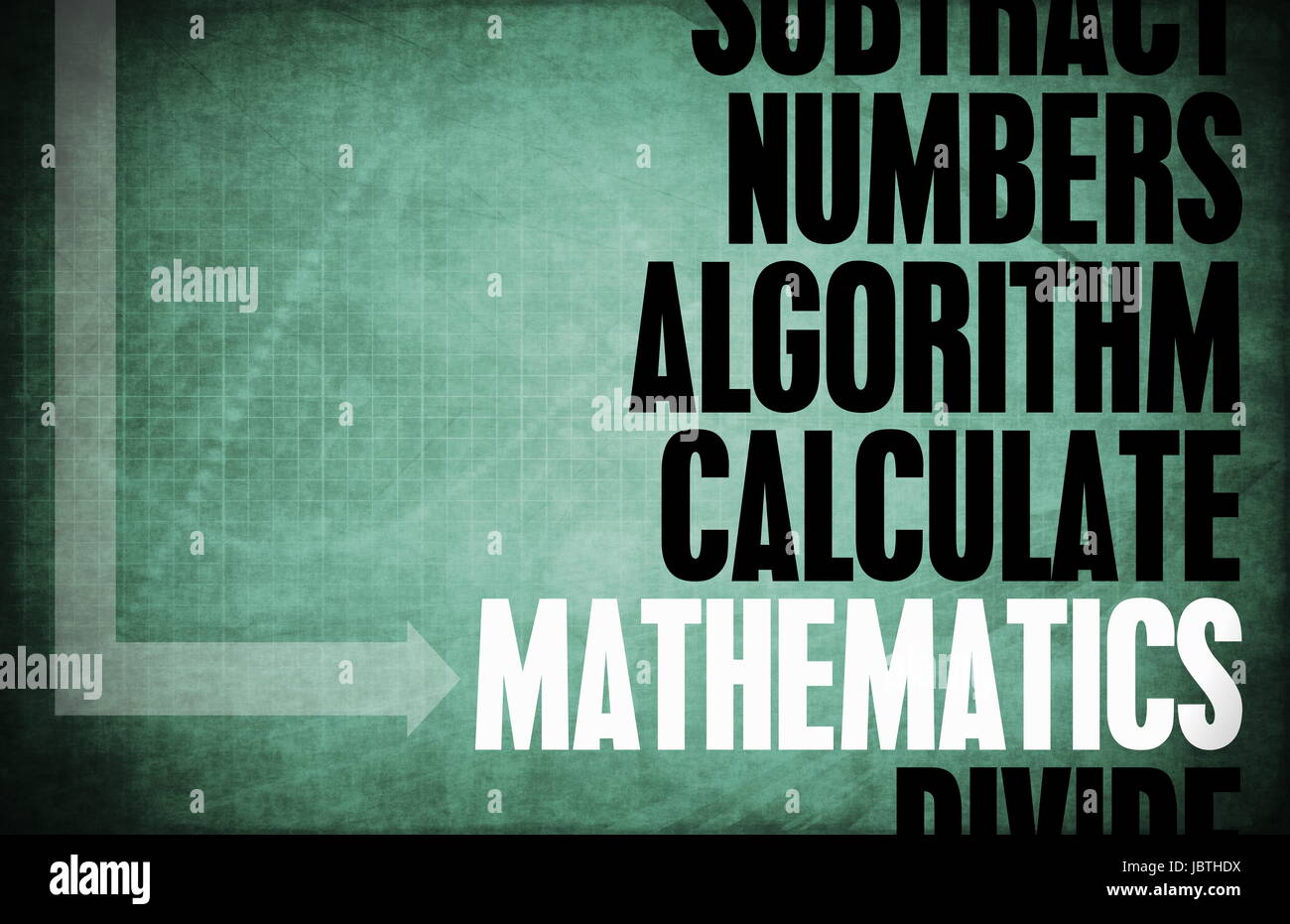 Mathematics as an Arithmetic Subject with Numbers Stock Photo - Alamy