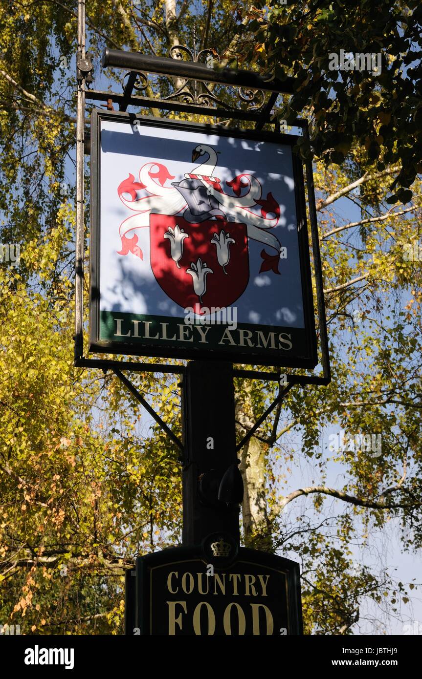 The Lilley Arms Sign, Lilley, Hertfordshire Stock Photo - Alamy