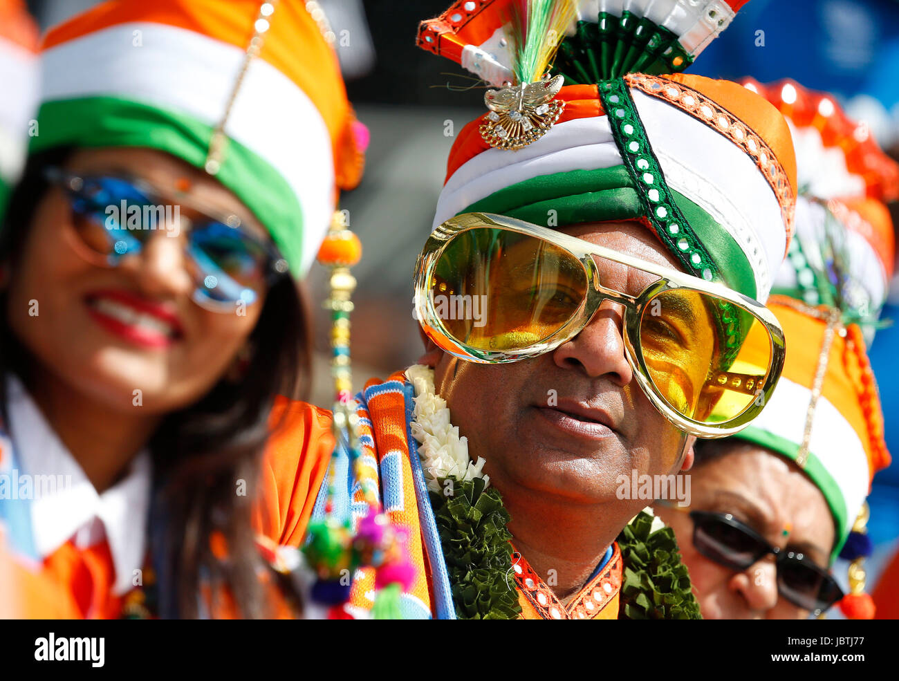 Indian supporters and fans seen during the ICC Champions Trophy 2017 ...
