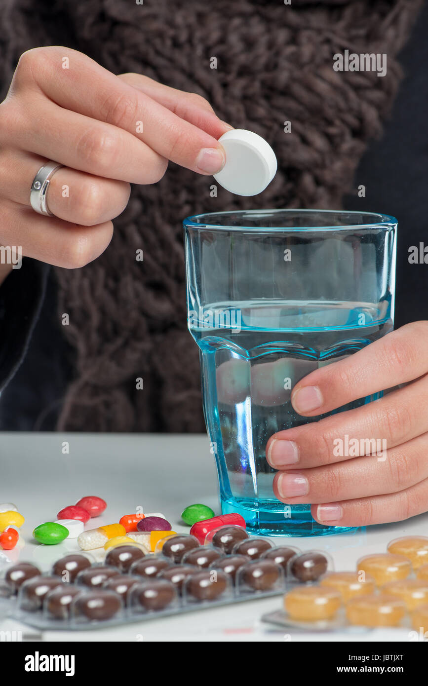 tumbler soluble glass Stock Photo - Alamy