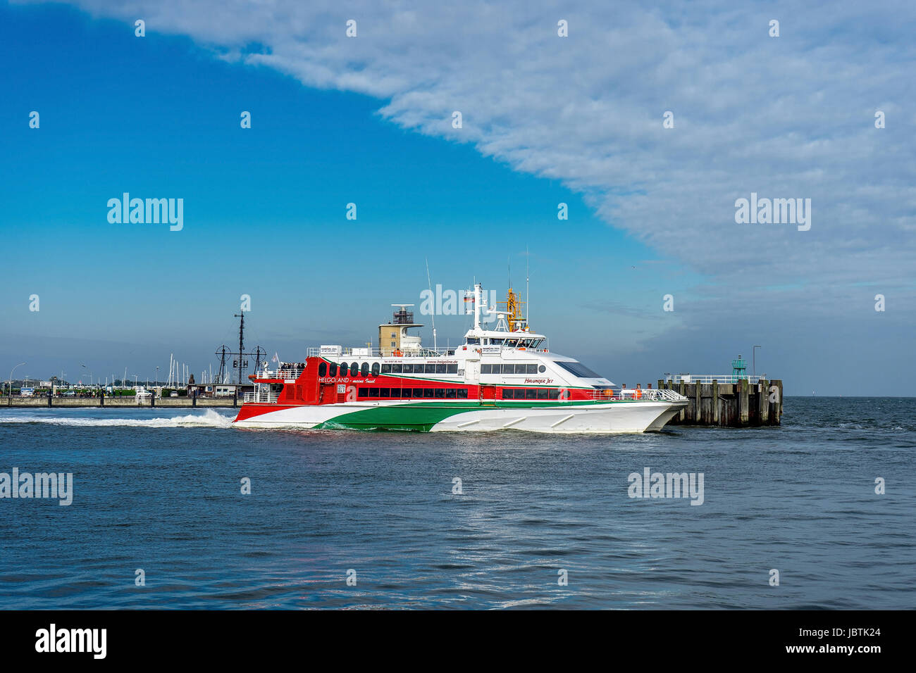 Halunder jet in Cuxhaven, Halunder Jet in Cuxhaven Stock Photo - Alamy