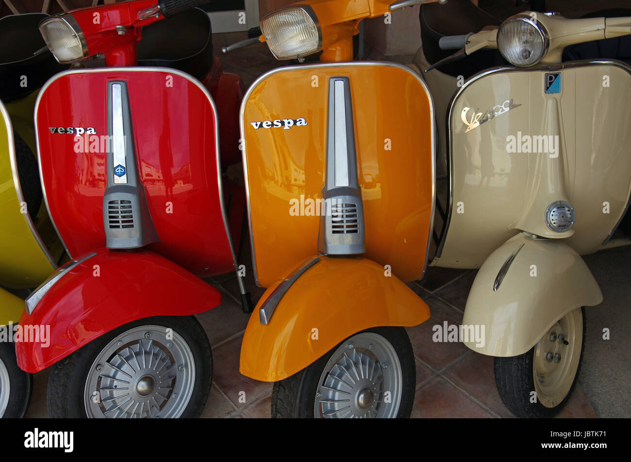 Vespa, the italian scooter celebrated in the world Stock Photo - Alamy