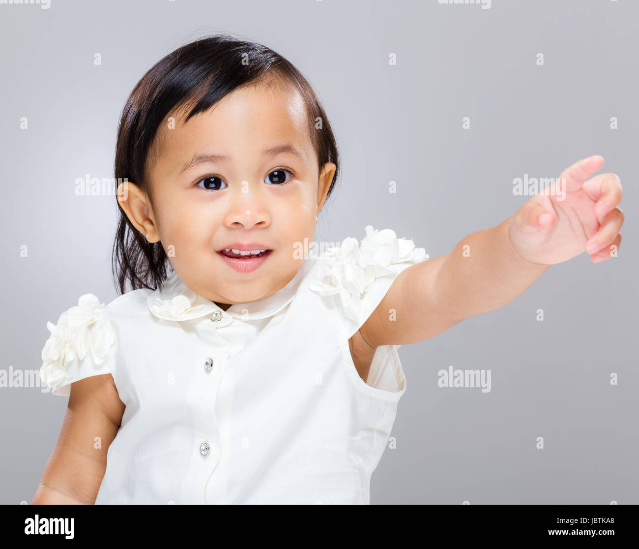 Little finger point to front Stock Photo - Alamy