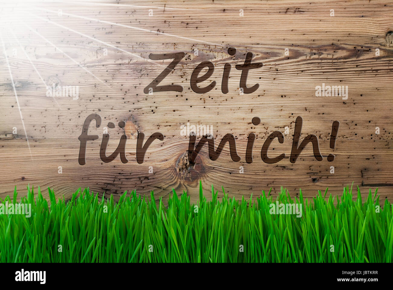 Sunny Gras, Zeit Fuer Mich Means Time For Me Stock Photo - Alamy