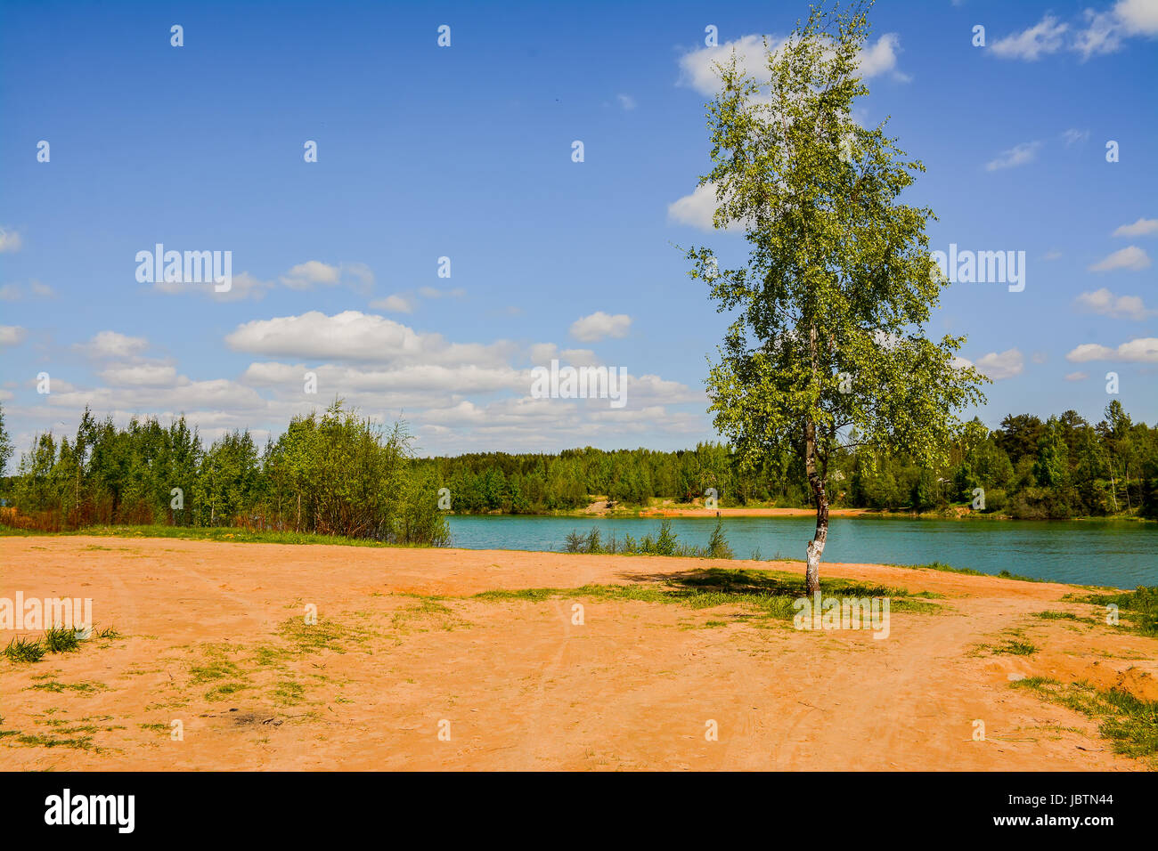 Sunny summer day at blue quarries Stock Photo - Alamy
