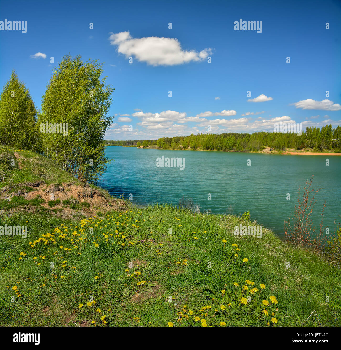 Sunny summer day at blue quarries Stock Photo - Alamy