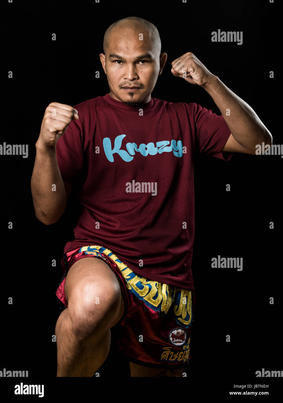 Portrait of Muay Thai Fighter Aw Ratchayothin Sangmorakot at Krazy Bee ...