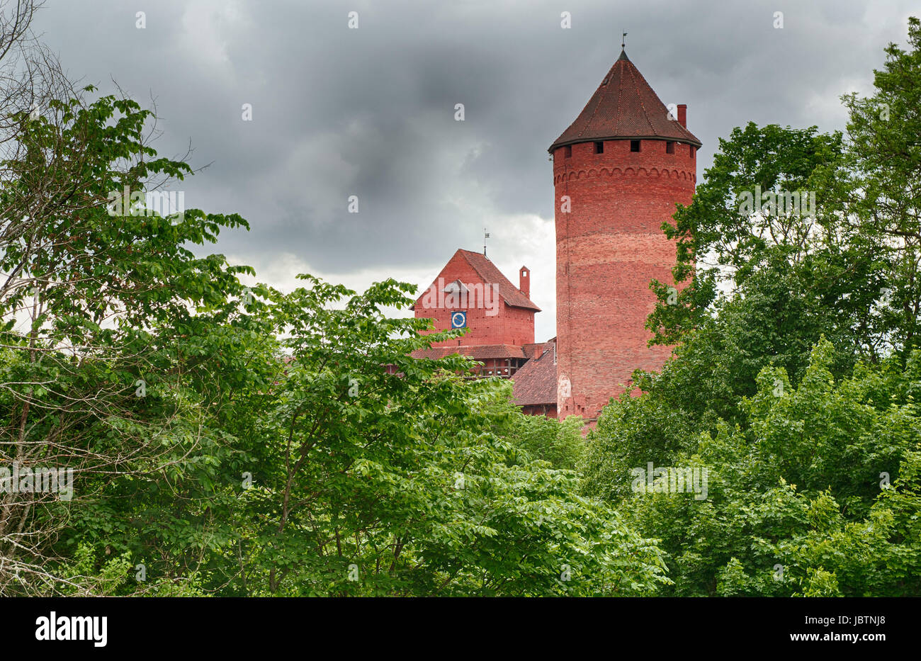 Red castle Turaida near the town of Sigulda, Latvia Stock Photo - Alamy