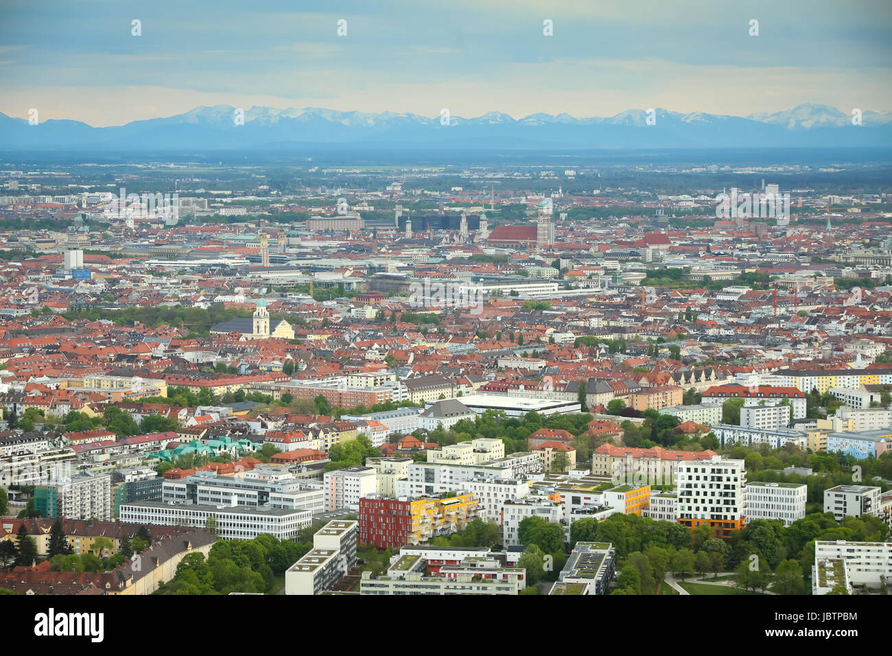 Aerial view of Munich cityscape in Bavaria, Germany Stock Photo - Alamy