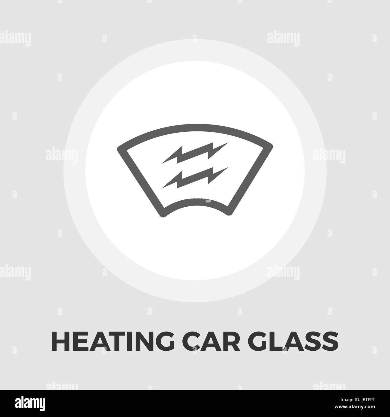 Heating automotive glass icon vector. Flat icon isolated on the white ...