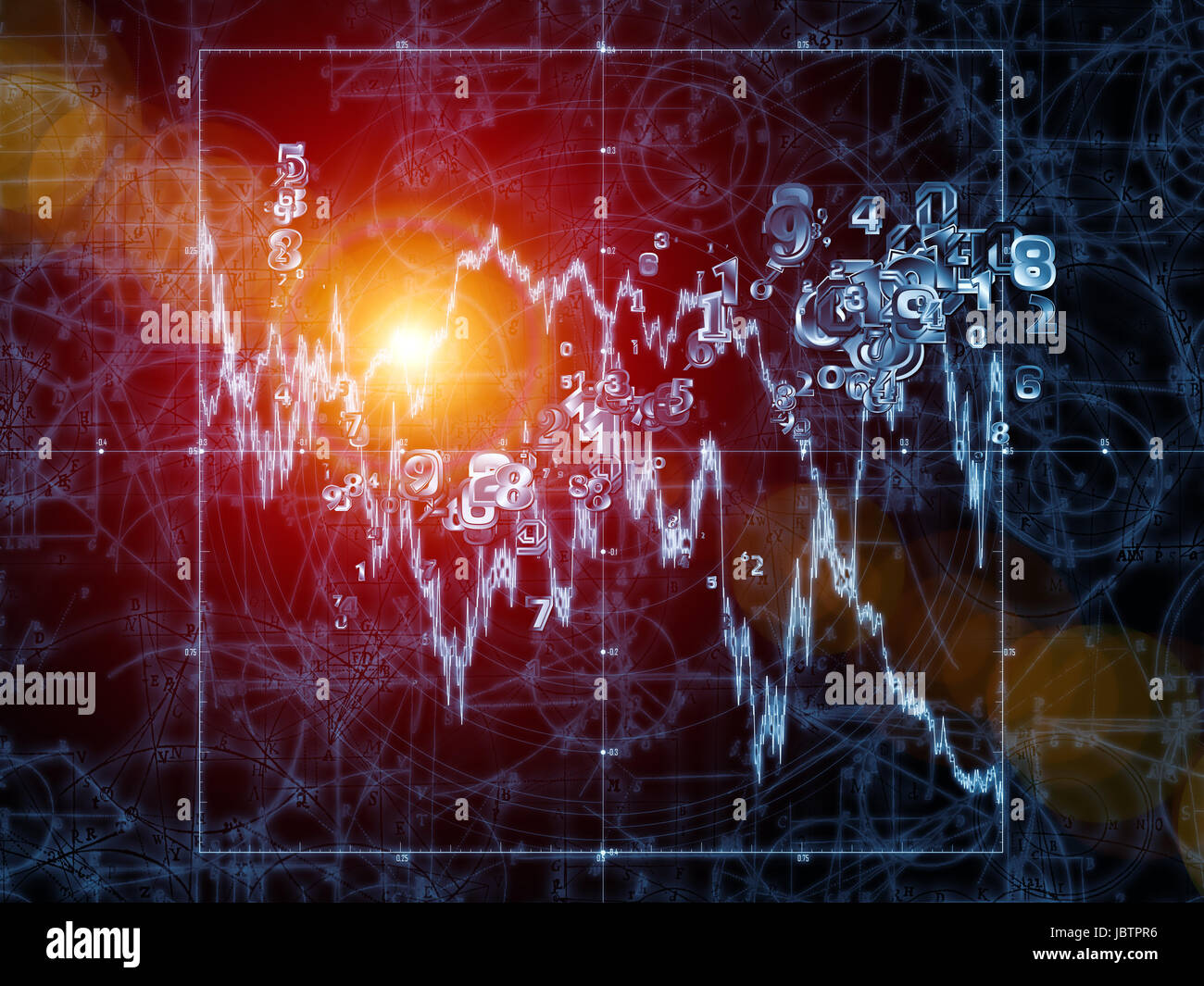 Strange Geometry series. Background design of line drawing, math and ...