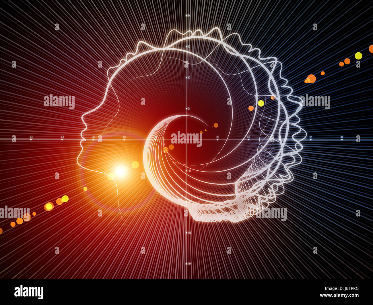 Strange Geometry series. Artistic abstraction composed of line drawing ...