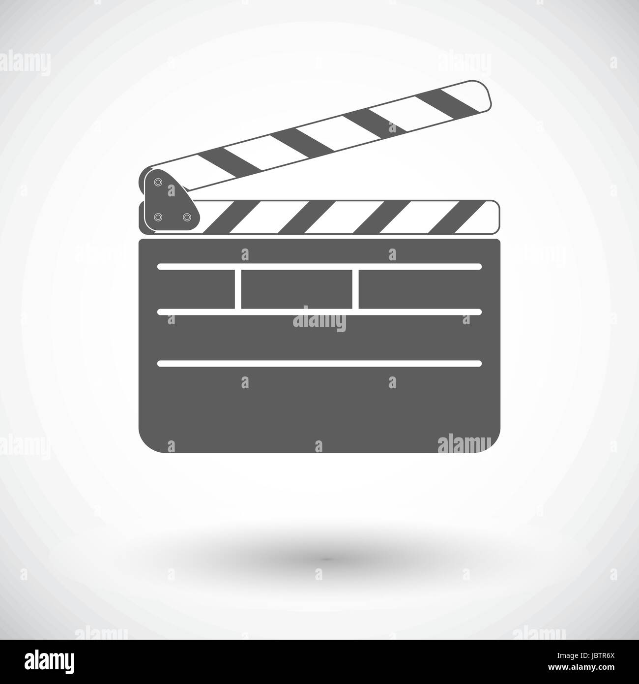 Director clapperboard. Single flat icon on white background. Vector ...