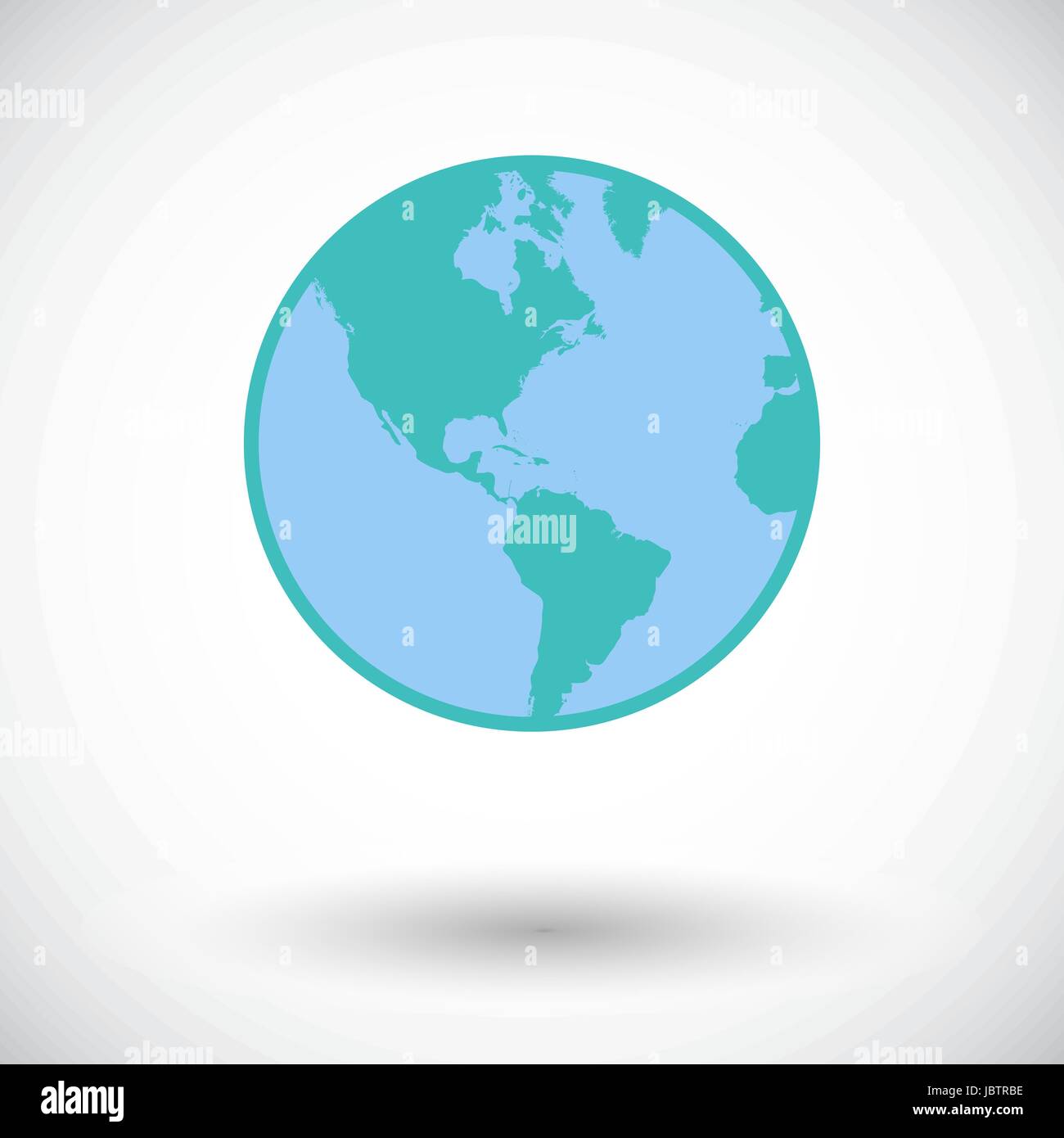 Earth. Single flat icon on white background. Vector illustration Stock ...