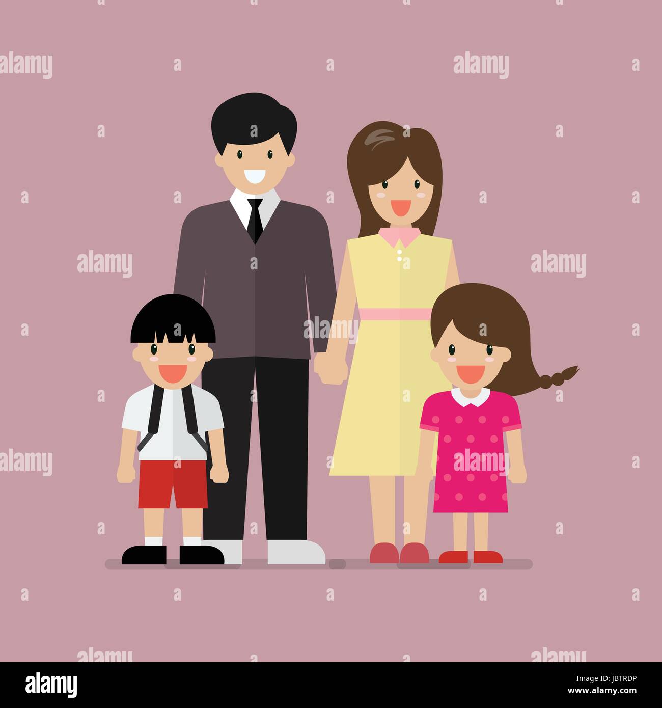 Cartoon family flat style. Vector illustration Stock Vector Image & Art ...