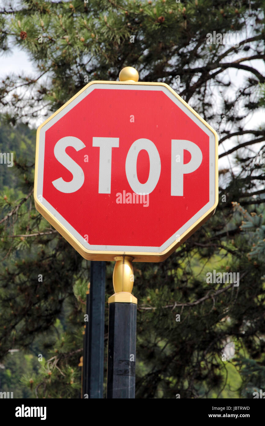 the elegant stopschild Stock Photo - Alamy