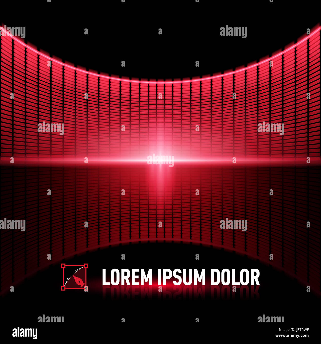 Shiny background with red digital music equalizer Stock Photo - Alamy