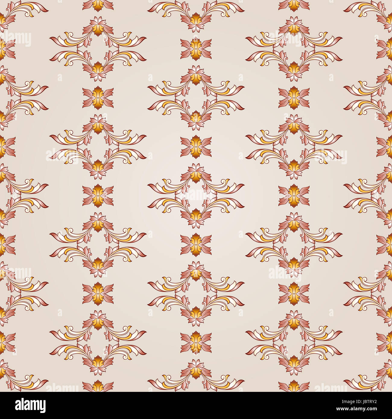 Floral pattern of brown henna on beige background Stock Photo - Alamy