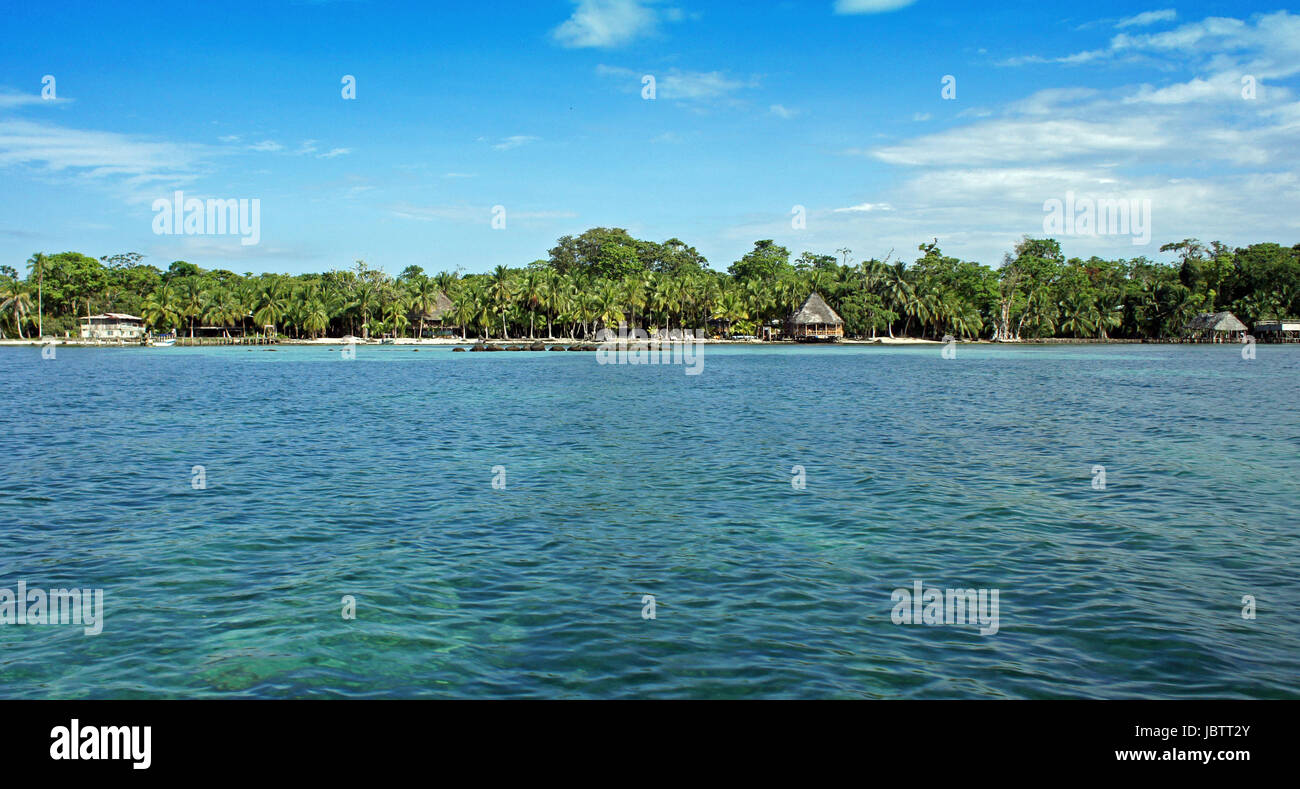 green and blue lagoon in the caribbean Stock Photo - Alamy