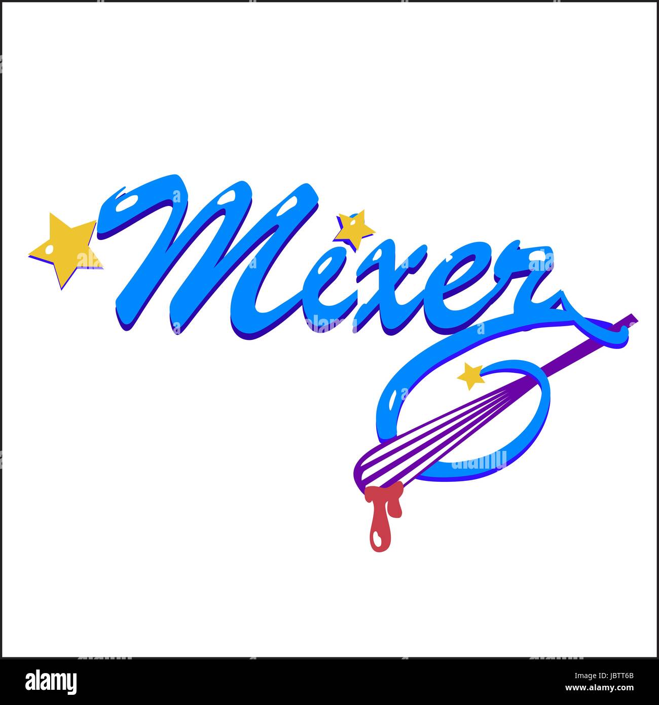Logo Mixer in blue on white background Stock Vector Image & Art - Alamy