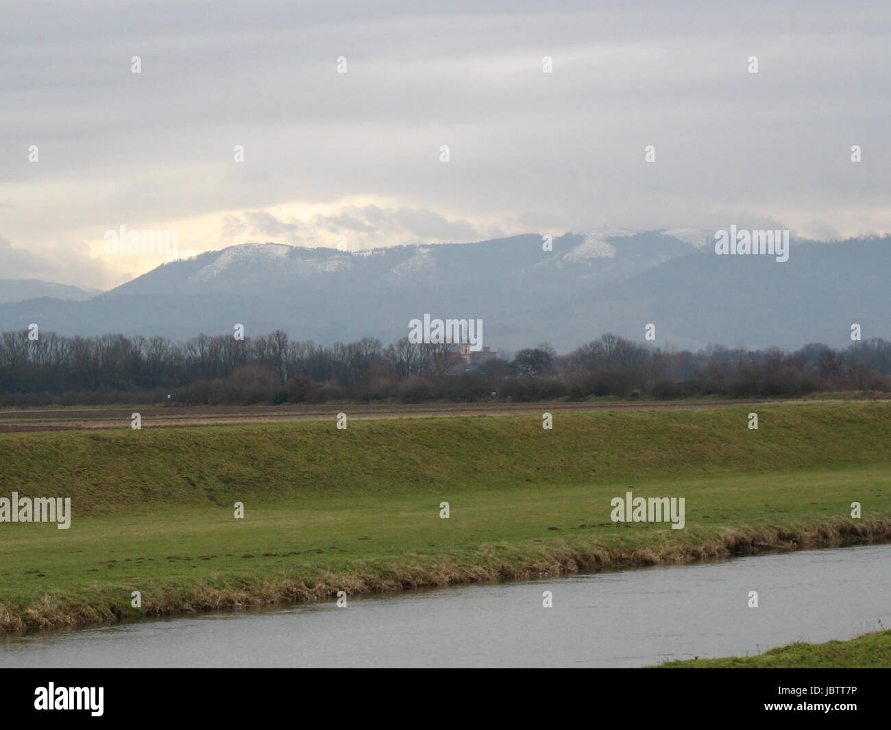 River and countryside during winter in Alsace in France Stock Photo - Alamy